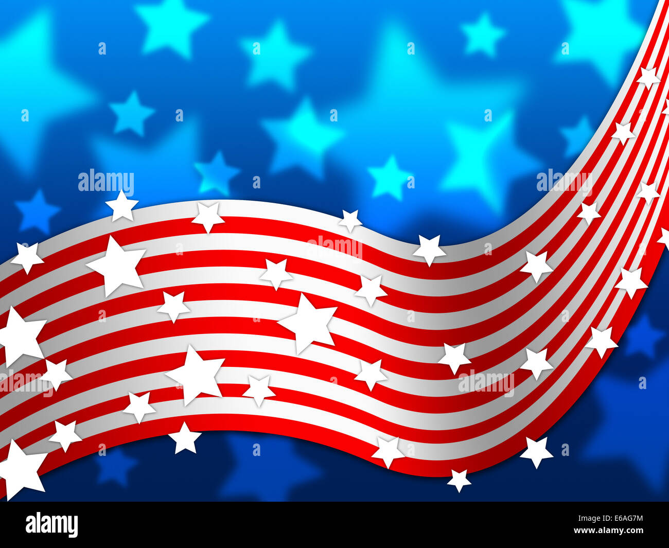 American Flag Background Showing America Stars And Nation Stock Photo ...