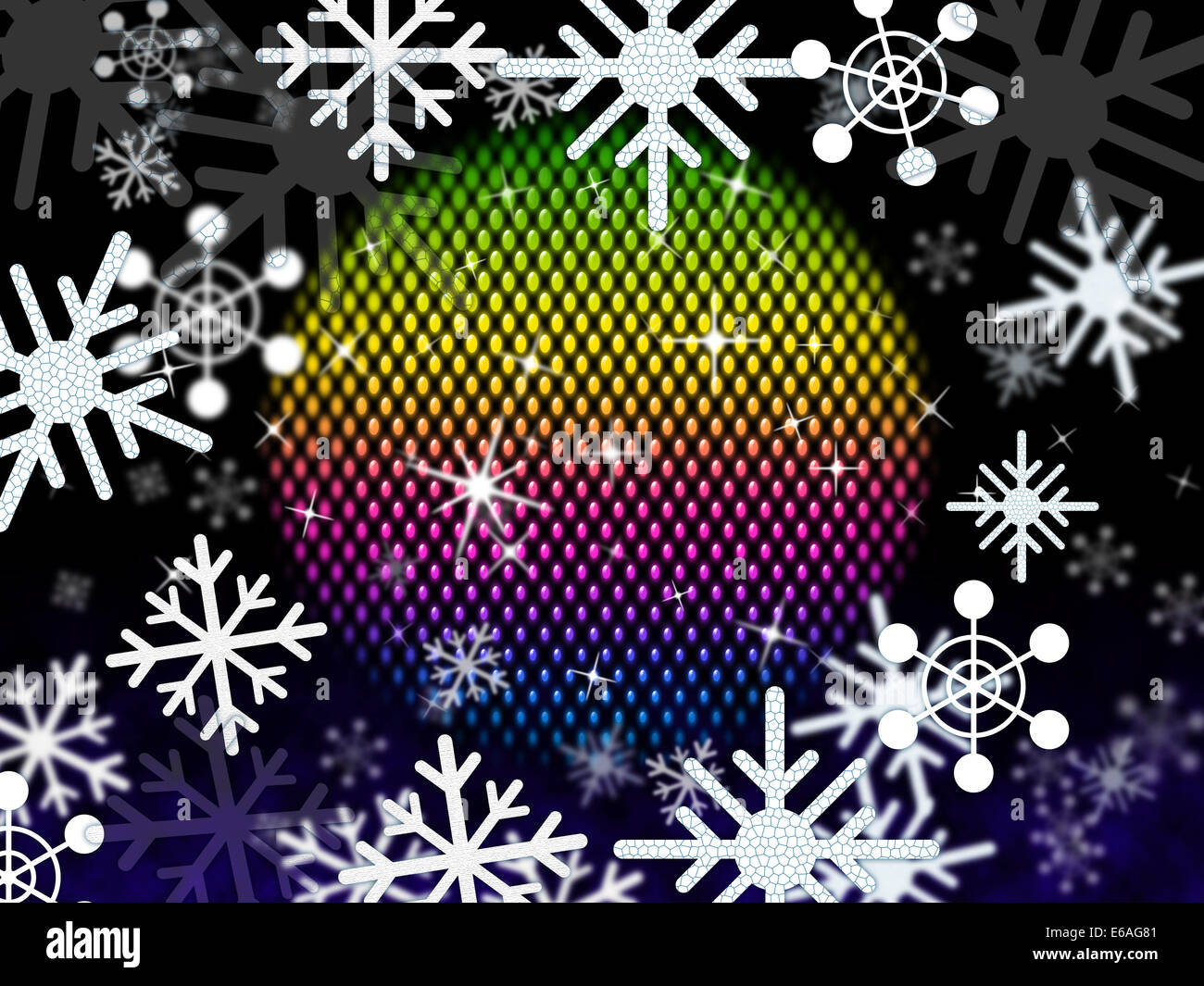 Snowflakes Ball Showing Colors Winter And Festivities Stock Photo - Alamy
