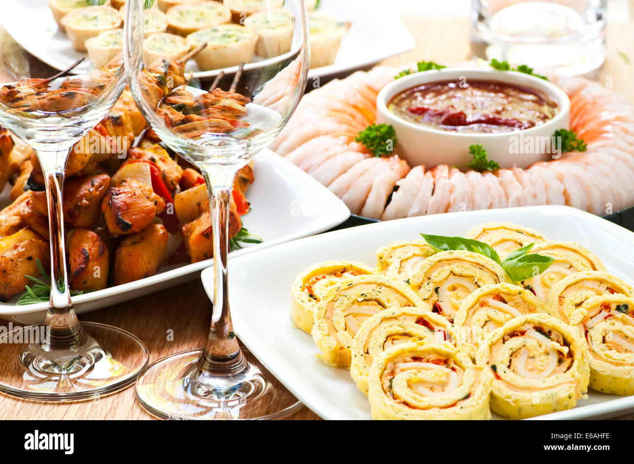 Plate Party Food Wraps Rolls High Resolution Stock Photography and ...