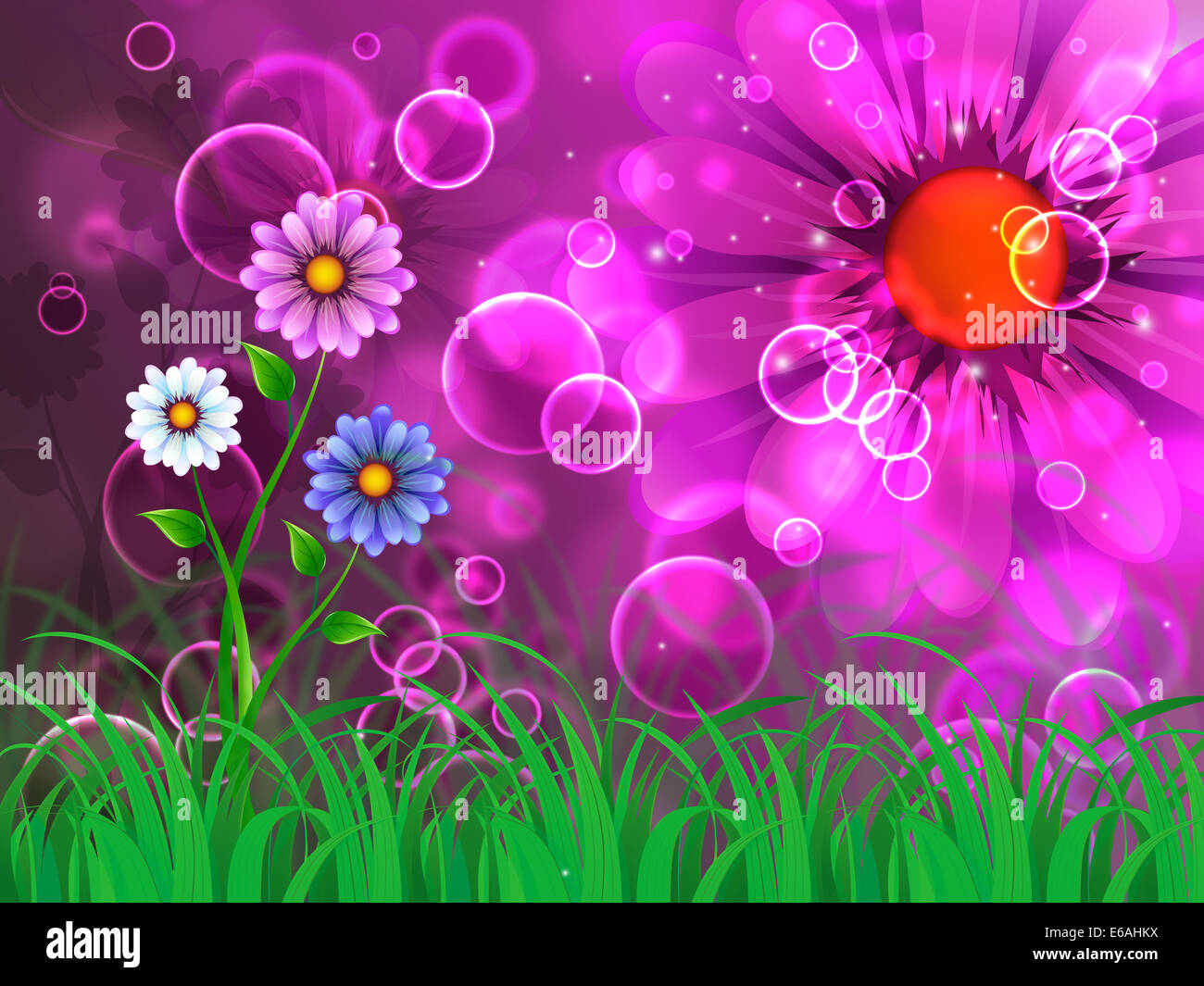 Flowers Background Showing Admiring Beauty And Growth Stock Photo - Alamy