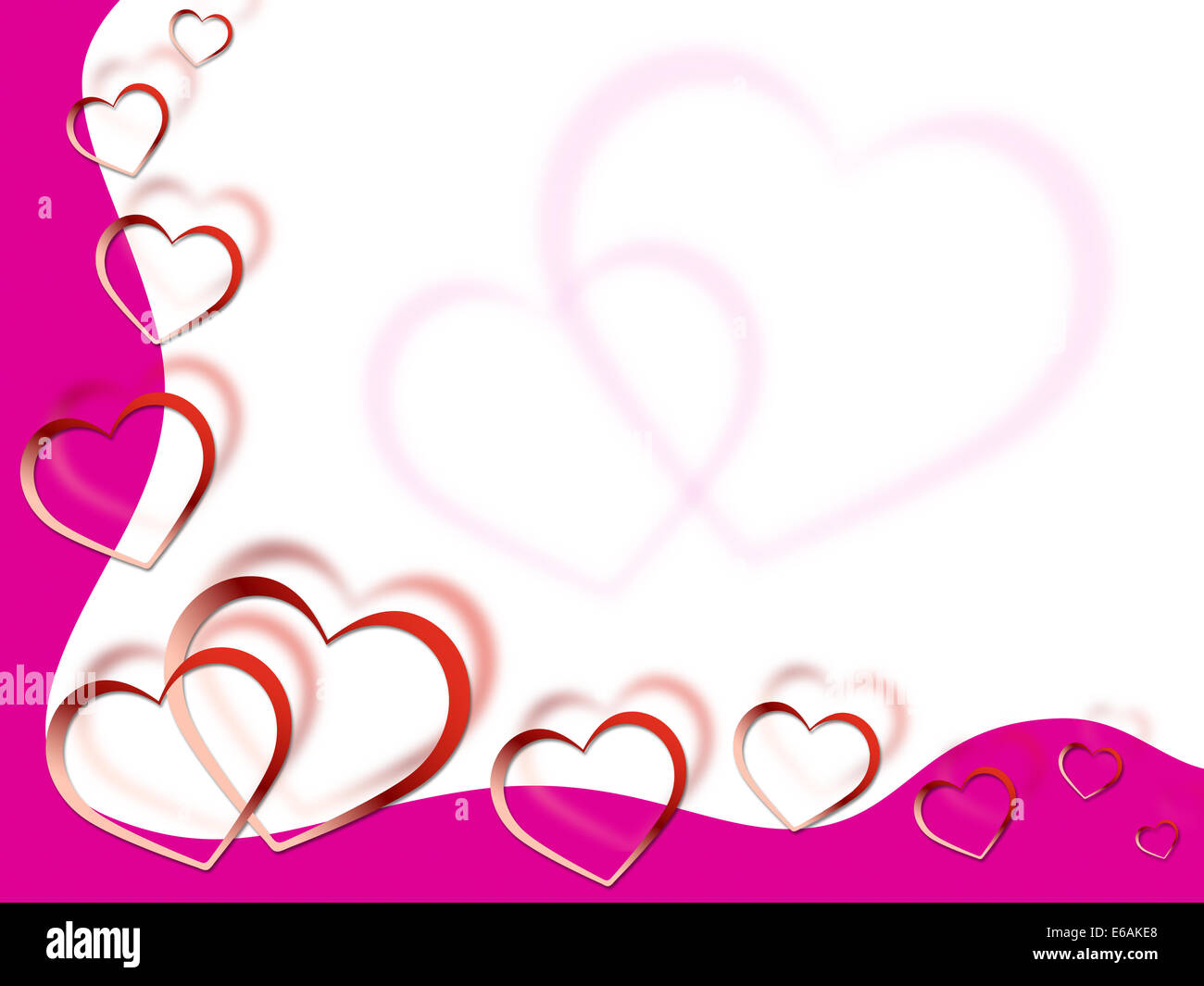Hearts Background Showing Love Desire And Pink Stock Photo - Alamy