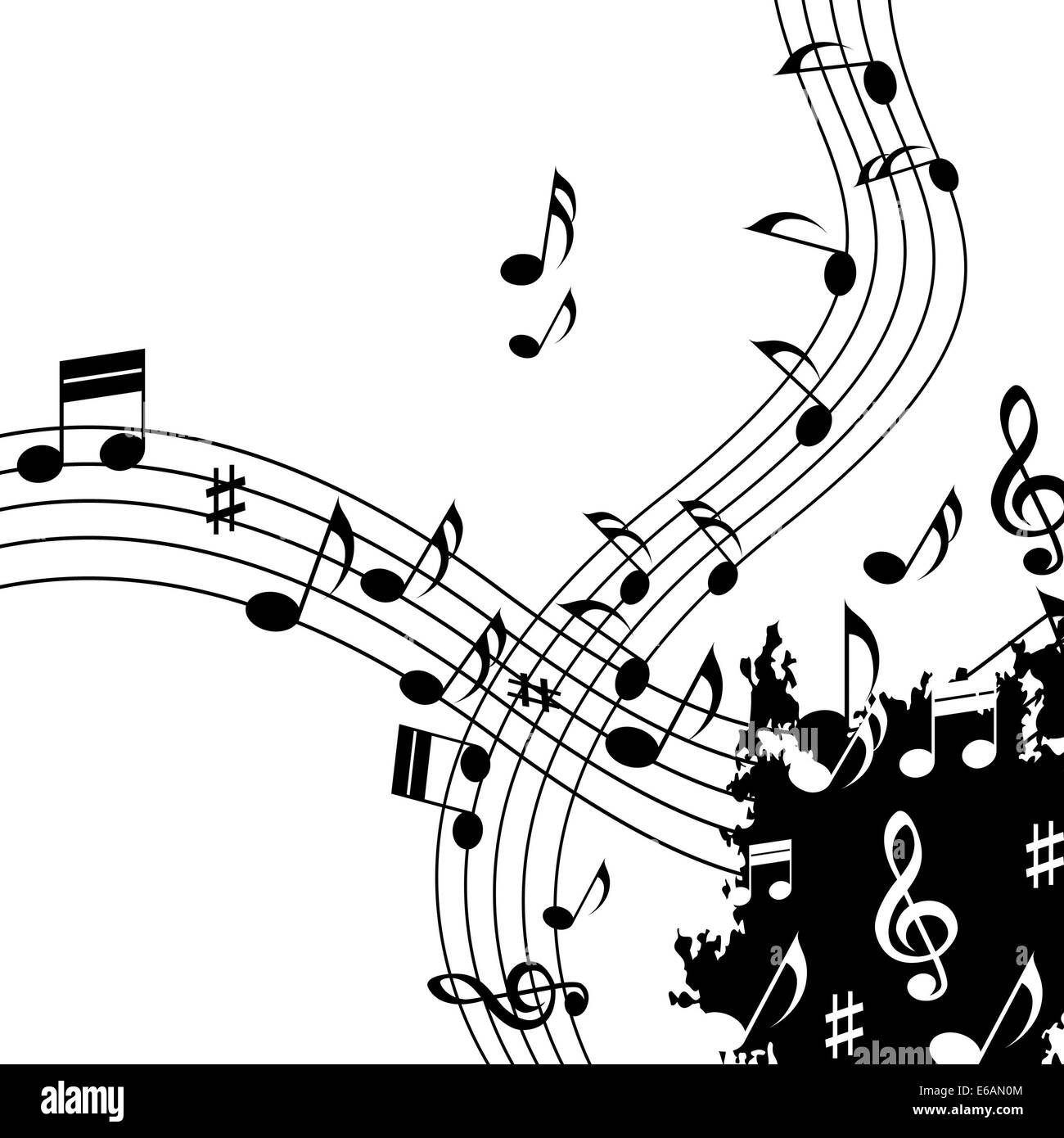 Classical music background Black and White Stock Photos & Images - Alamy