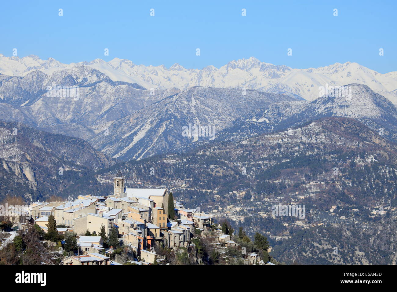 The village of Bouyon in the Prealpes d'Azur regional park, Alpes ...