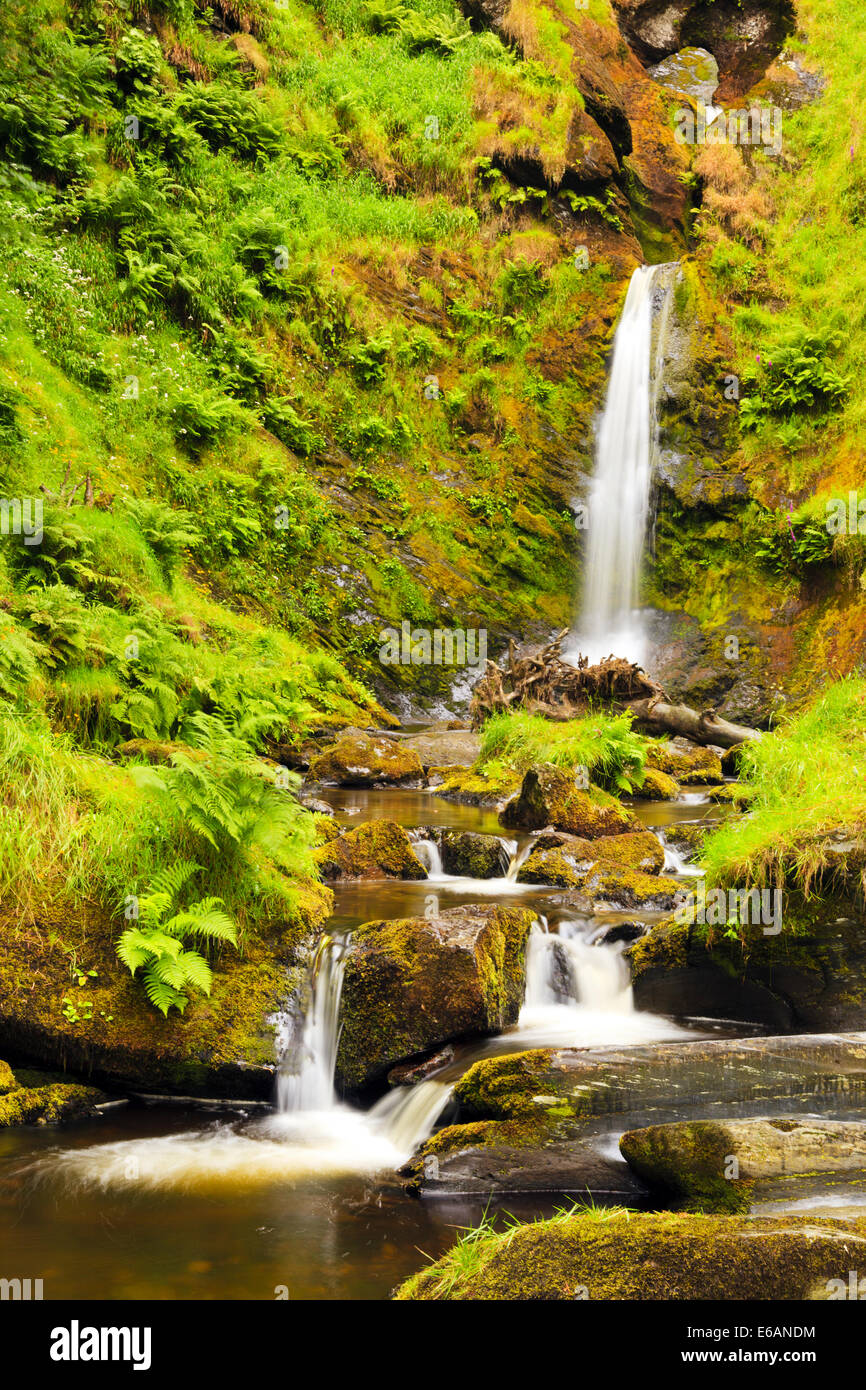 waterfall Pistyll Rhaeadr Snowdonia Stock Photo - Alamy