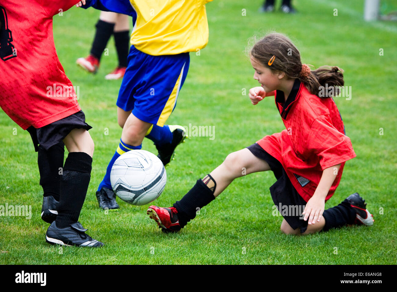 Kids footballs hi-res stock photography and images - Alamy