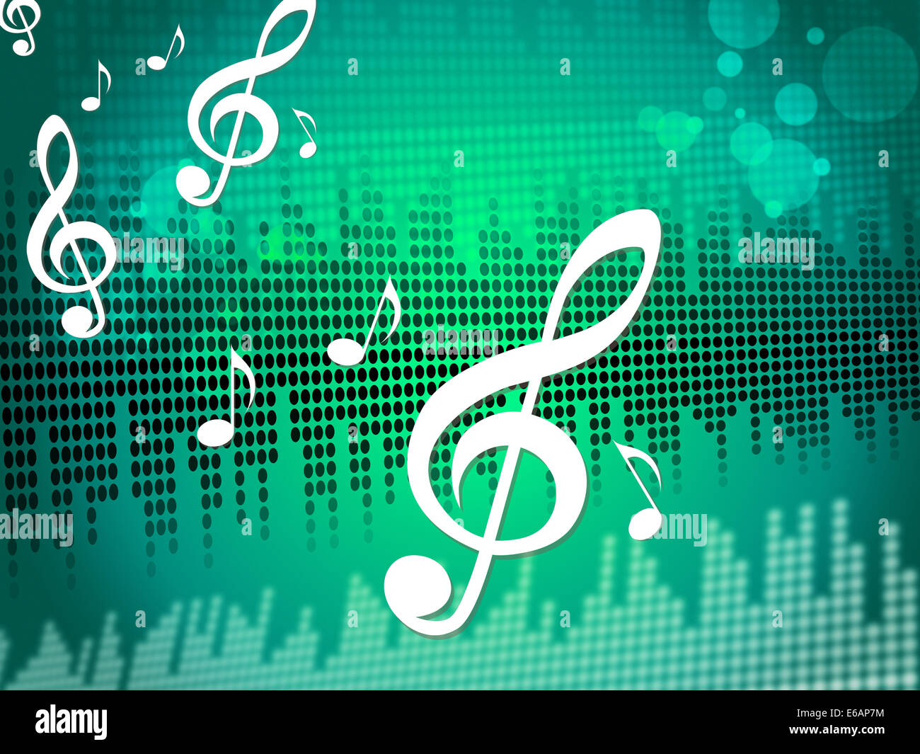 Treble Clef Background Meaning Sound Frequency Or Music Wave Stock ...