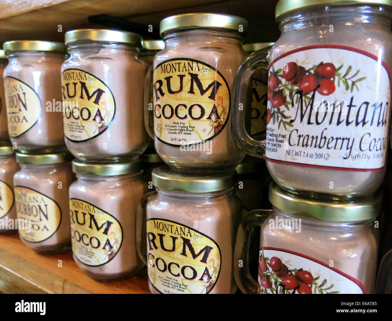 Glass Cocoa Mugs/Jars in Hi-Country Trading Post, Lincoln, Montana ...