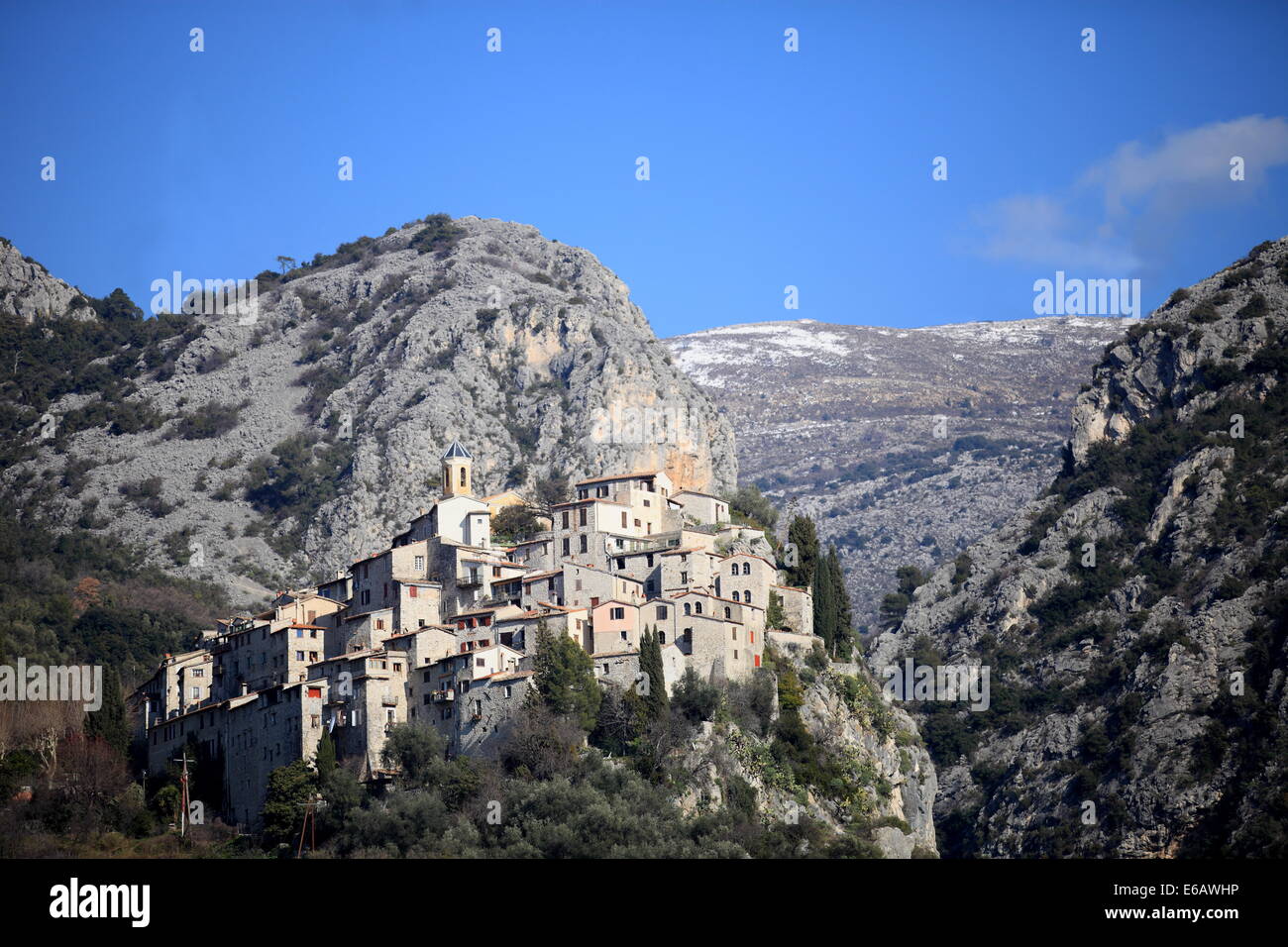 The medieval perched village of Peillon Stock Photo - Alamy