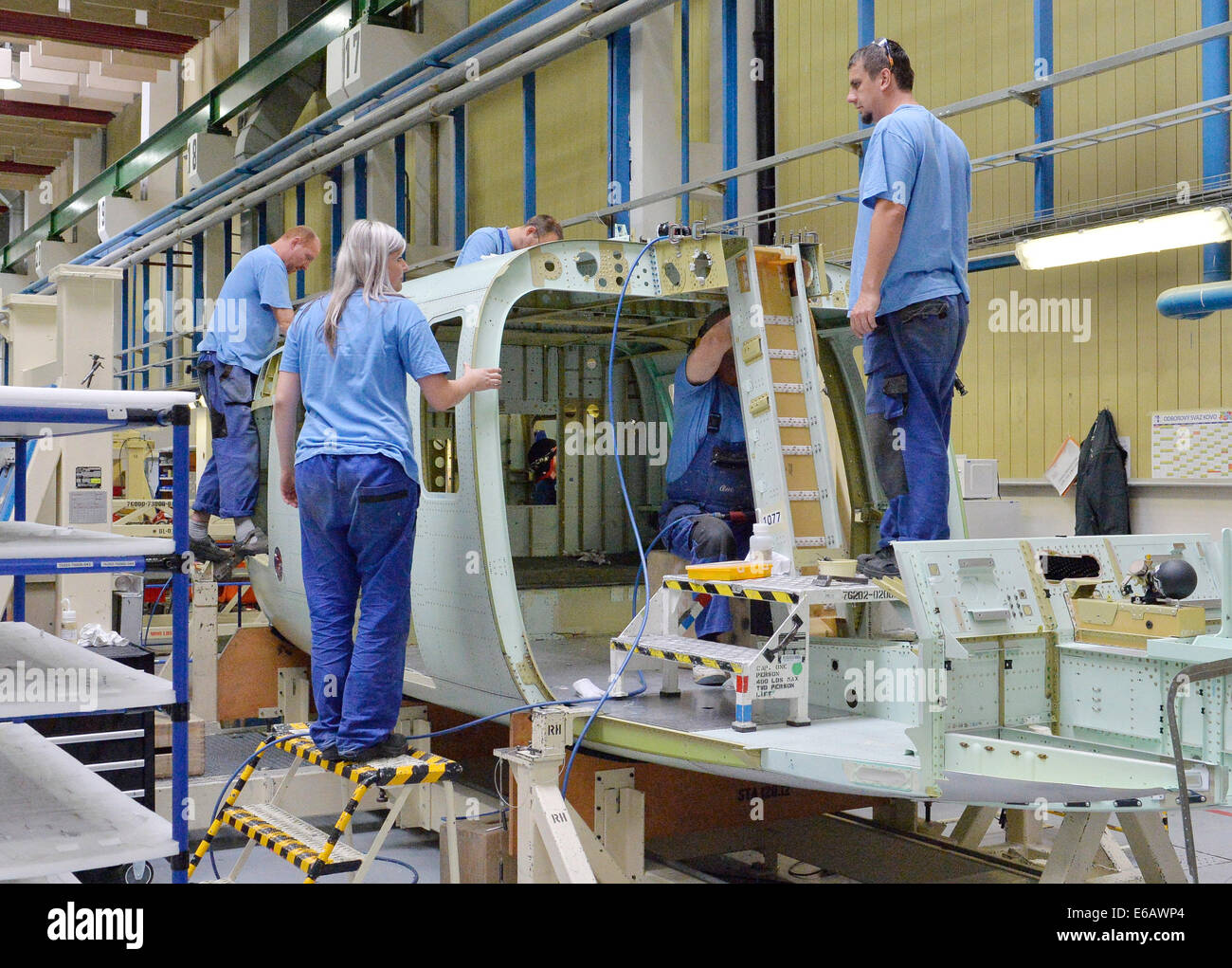 The Aero Vodochody aircraft producer manufacture in Odolena Voda, Czech ...