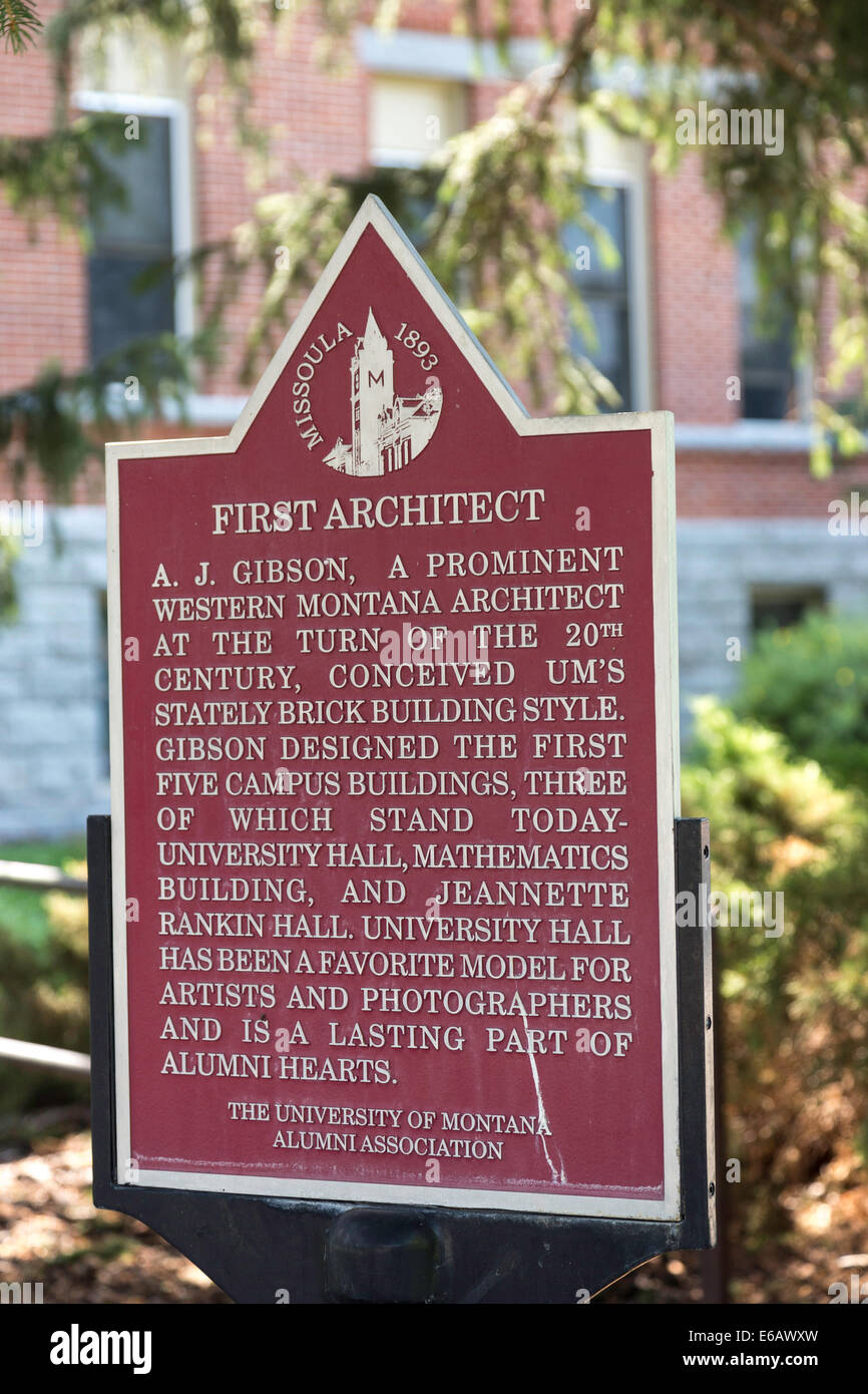 University of Montana Campus, Missoula, Montana, USA Stock Photo - Alamy