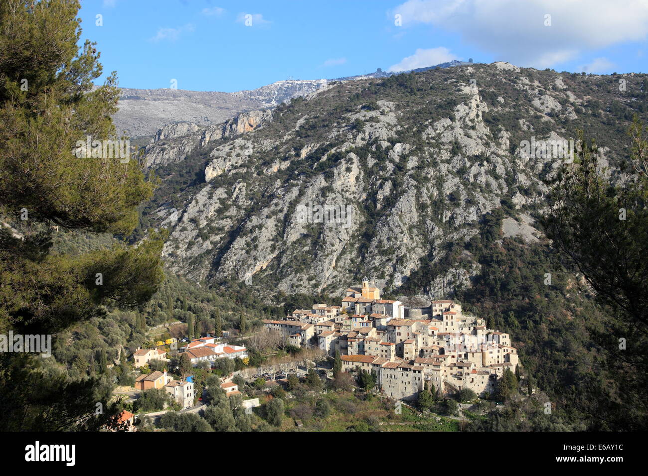 The medieval perched village of Peillon Stock Photo - Alamy