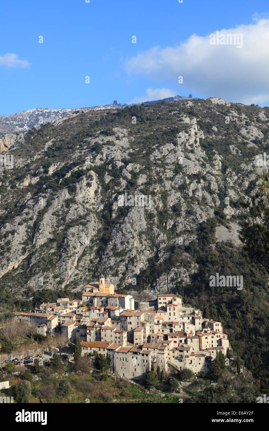 The medieval perched village of Peillon Stock Photo - Alamy