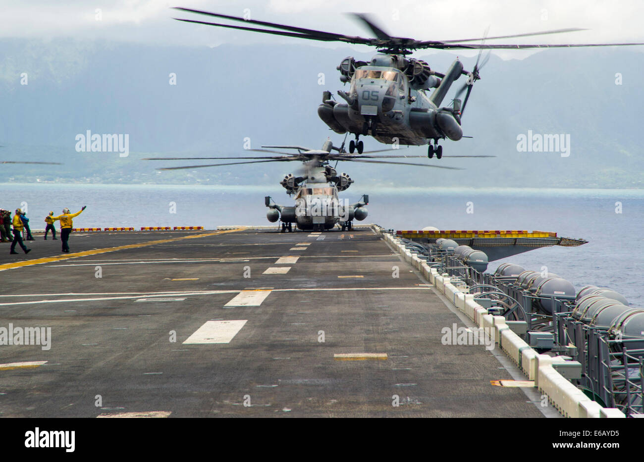 A U.S. Marine Corps CH-53E Super Stallion helicopter assigned to Marine ...