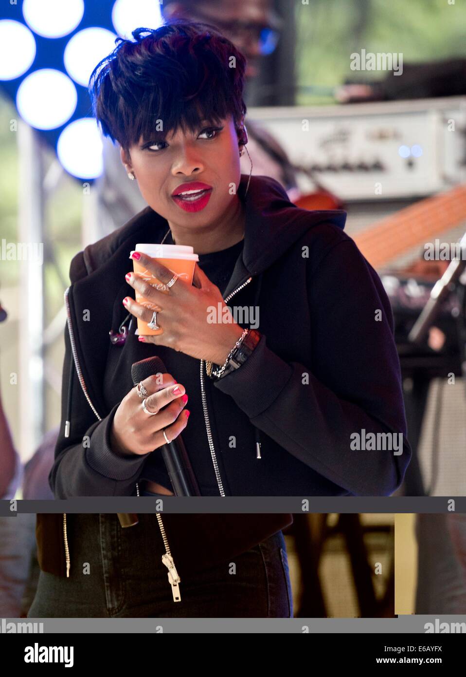 New York, NY, USA. 19th Aug, 2014. Jennifer Hudson on stage for NBC ...