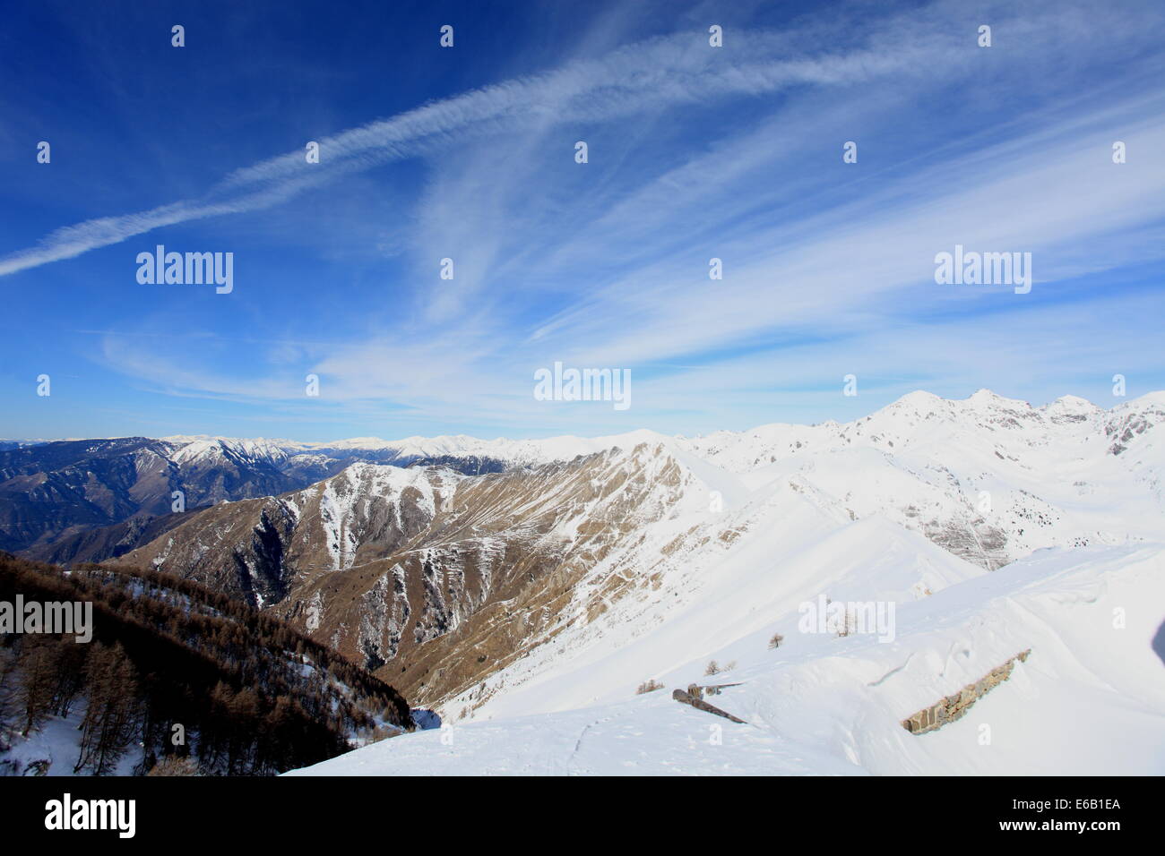 Beautiful winter landscape in southern alps of France Stock Photo - Alamy