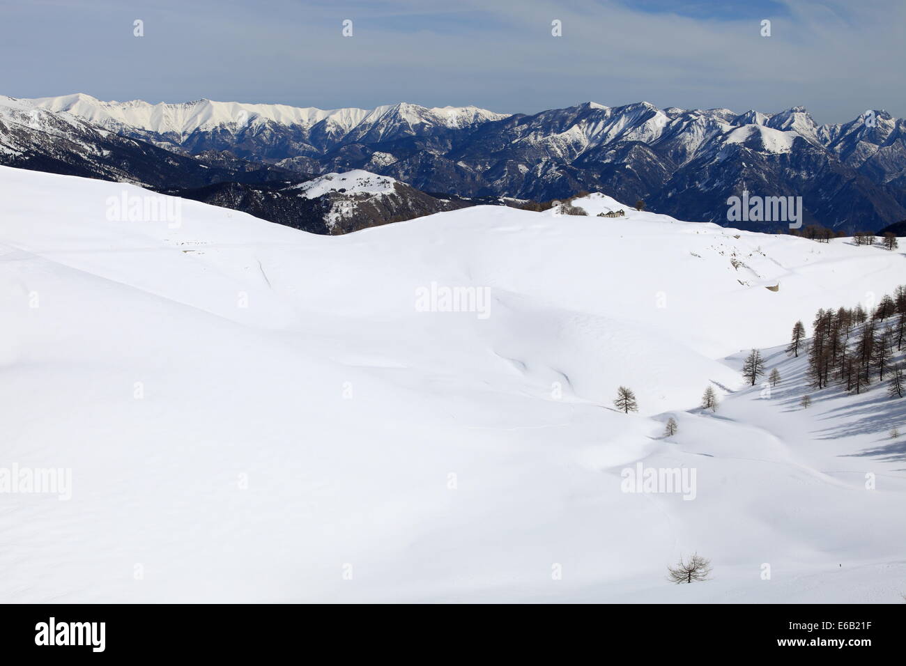 Beautiful winter landscape in southern alps of France Stock Photo - Alamy