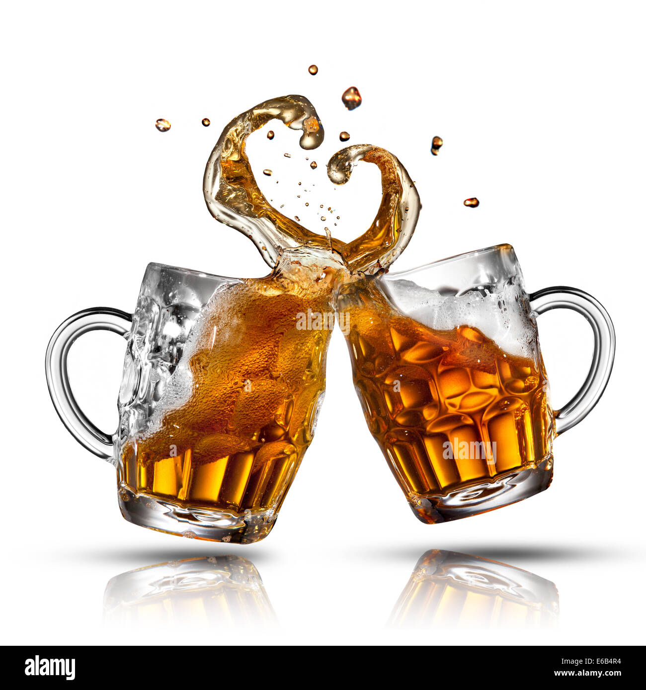 beer,beer glass,toast,spill over Stock Photo - Alamy