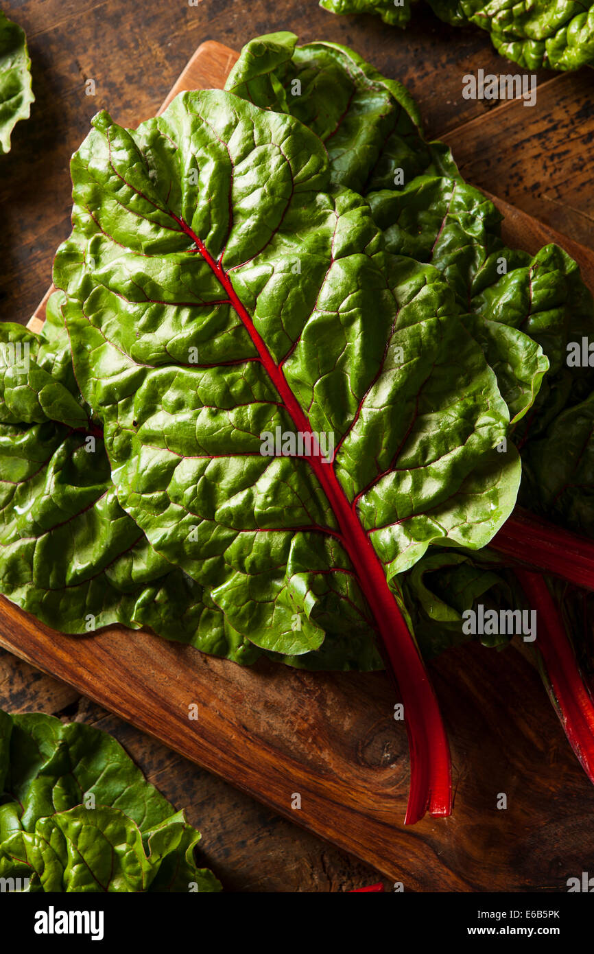 Raw Organic Red Swiss Chard on a Background Stock Photo - Alamy