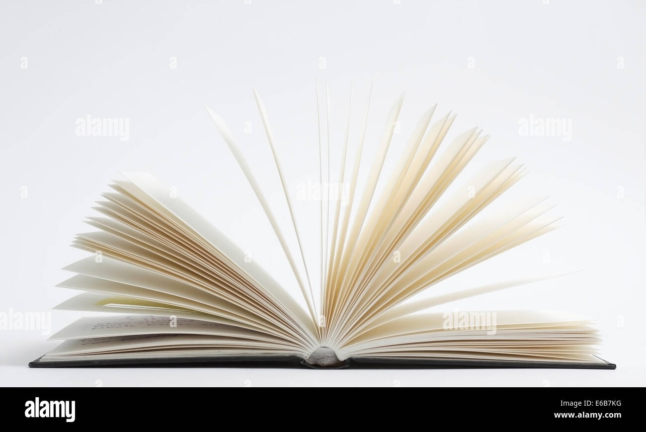 Pages turning on open book hi-res stock photography and images - Alamy