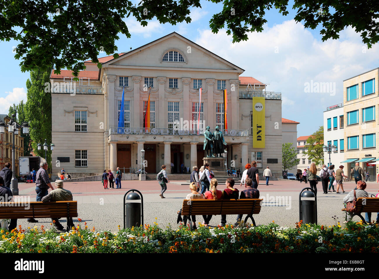 Weimar Thuringia German National Theater Square Stock Photo - Alamy