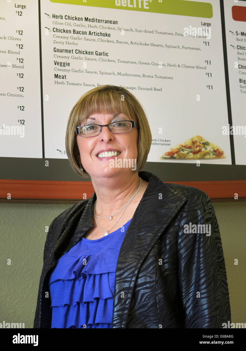 Small Business Owner of Pizza Shop Stock Photo - Alamy