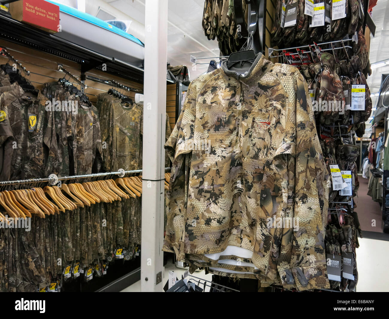 Camouflage Hunting Jacket, Big R Ranch Store, Great Falls, Montana, USA ...
