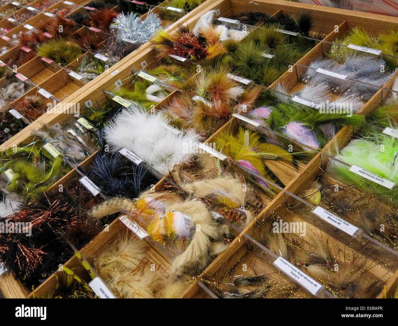 Fishing Aisle in Big R Ranch Store, Great Falls, Montana, USA Stock ...