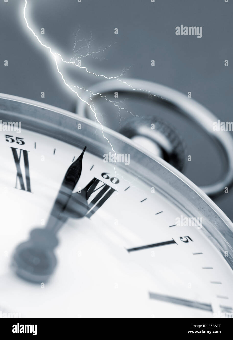 Blue lightning curves hi-res stock photography and images - Alamy