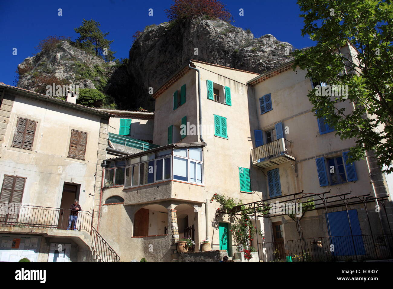 Sigale, picturesque village of the Prealpes regional park, back country ...