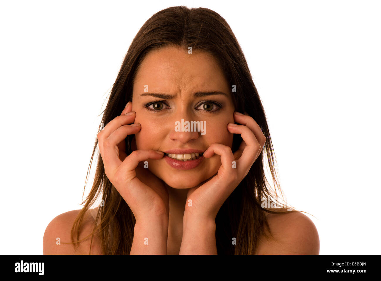 Woman fear face petrified hi-res stock photography and images - Alamy