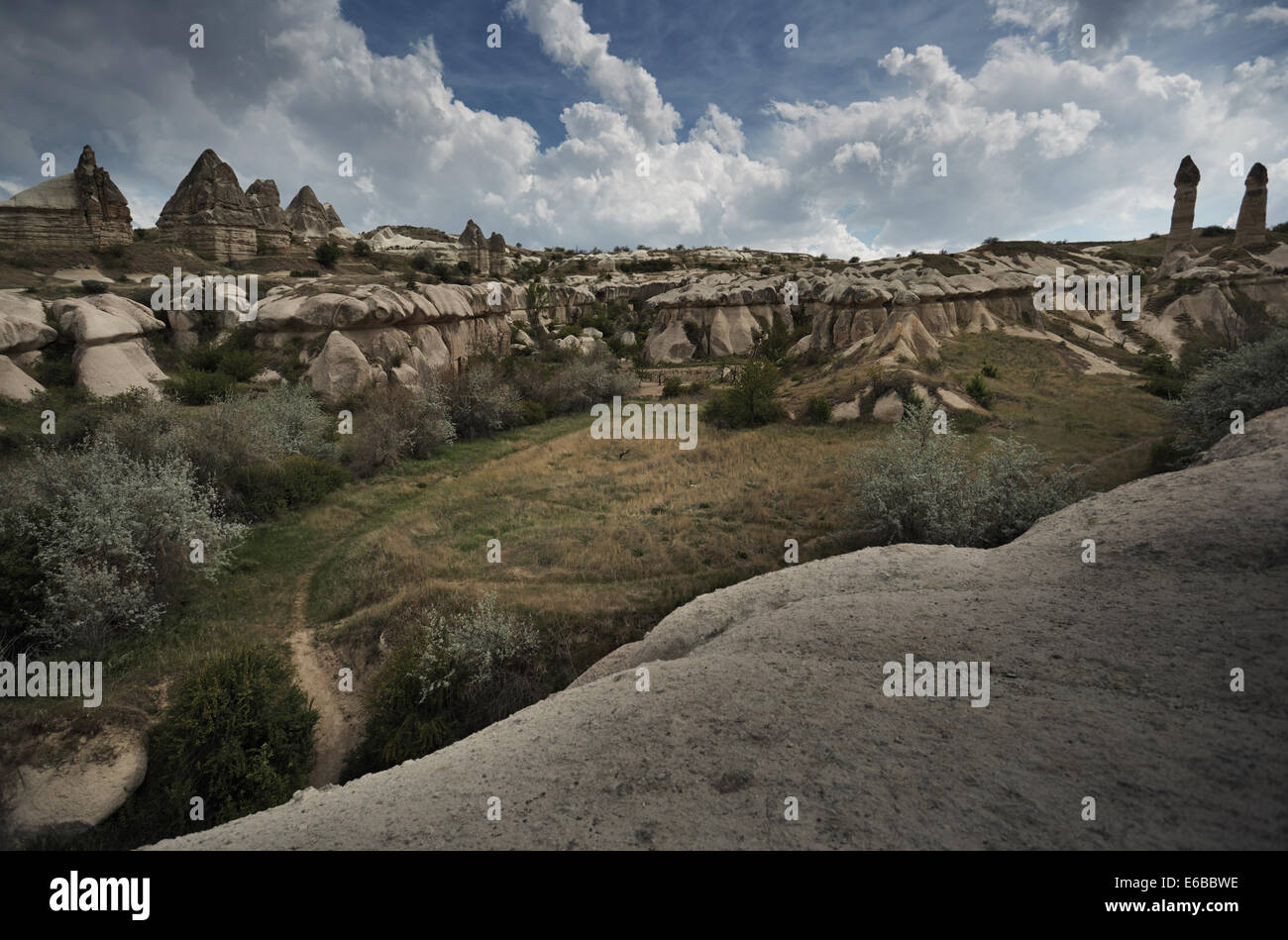 Rock formations of Cappadocia. Turkey. Horizontal photo Stock Photo - Alamy