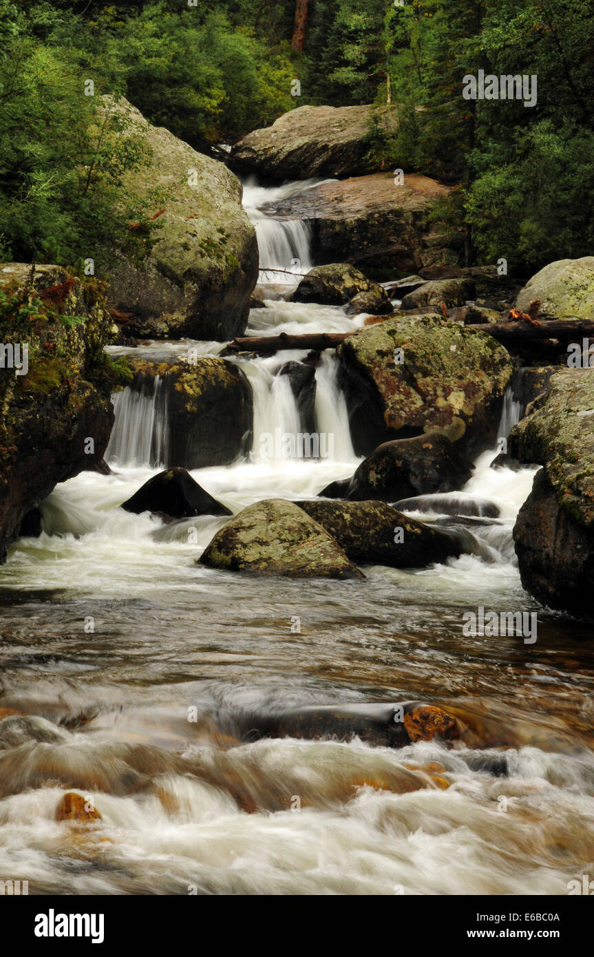 Copeland Falls, Rocky Mountain National Park, Colorado, USA Stock Photo ...