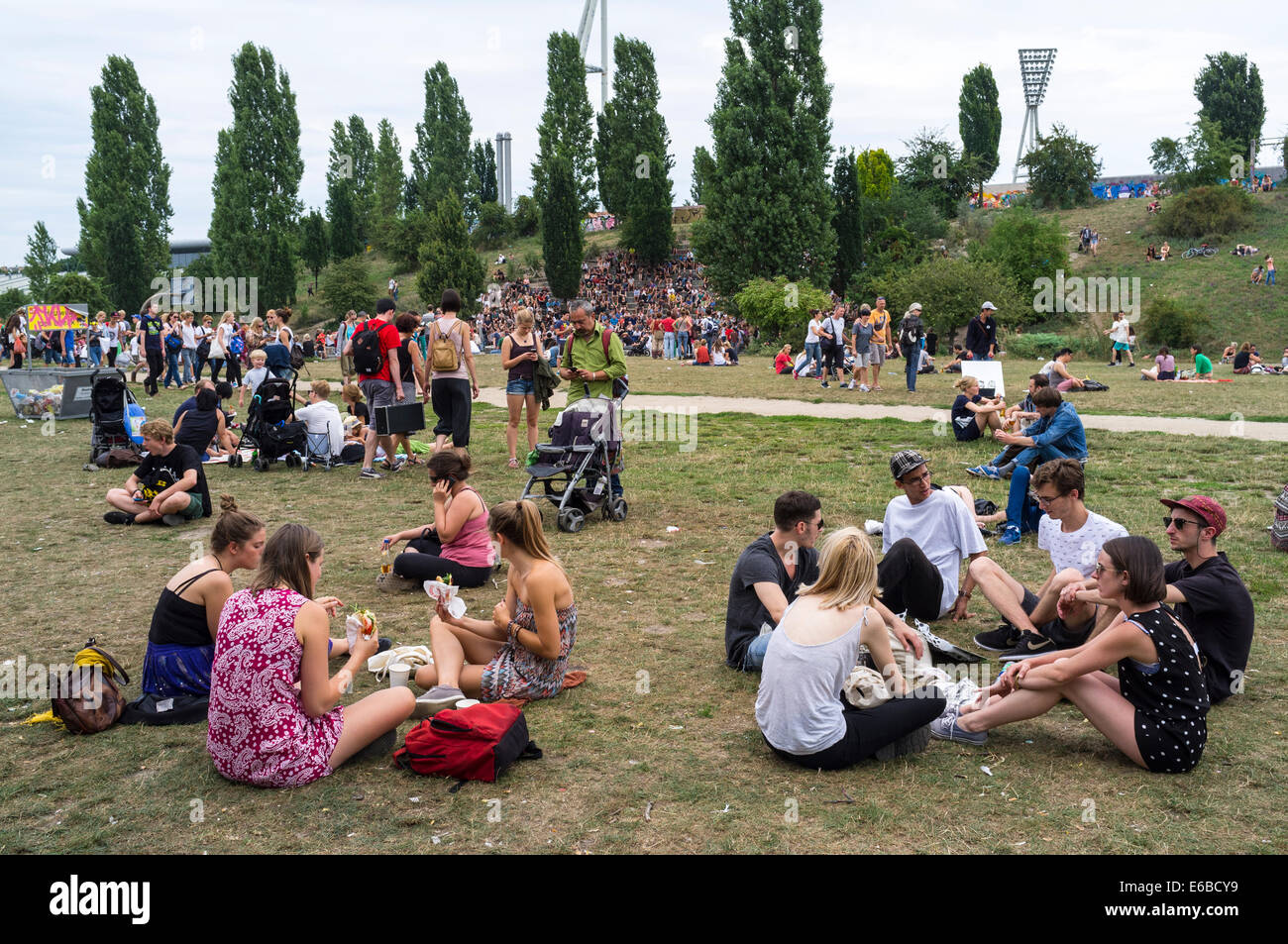 Weekend at Mauerpark in Prenzlauer Berg in Berlin Germany Stock Photo ...