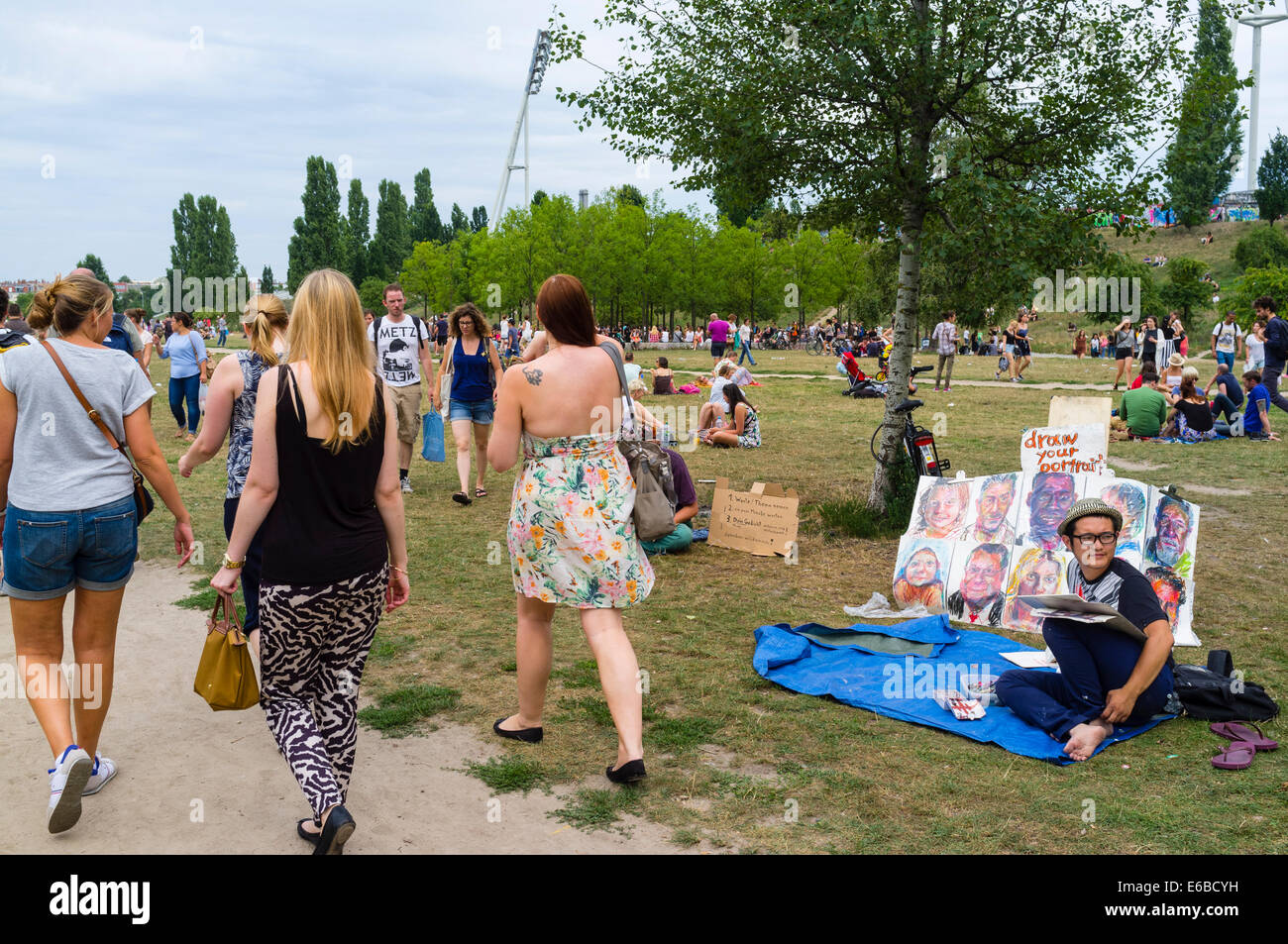 Weekend at Mauerpark in Prenzlauer Berg in Berlin Germany Stock Photo ...