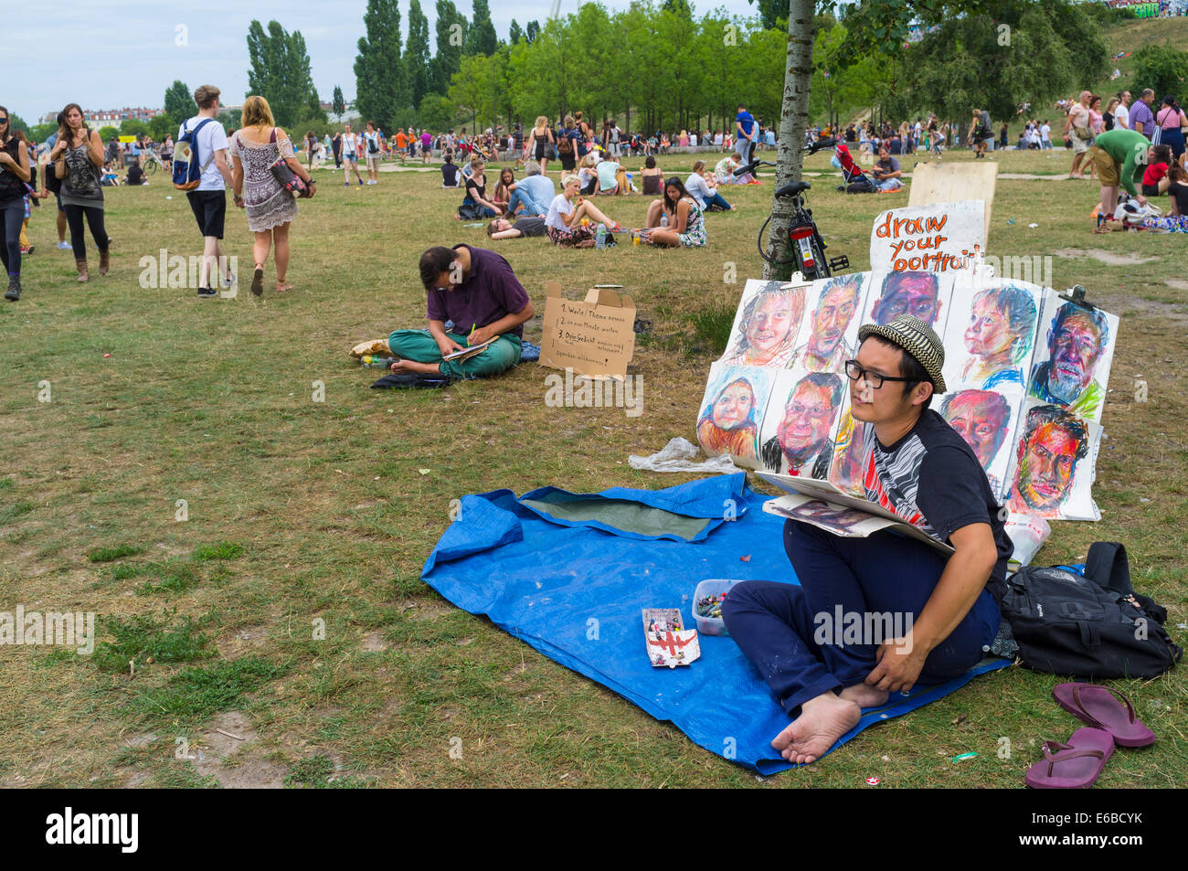 Weekend at Mauerpark in Prenzlauer Berg in Berlin Germany Stock Photo ...