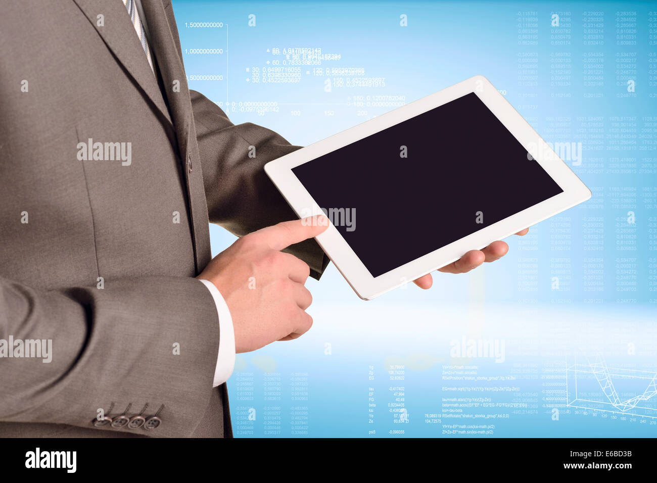 Businessman holding digital tablet, closeup Stock Photo - Alamy