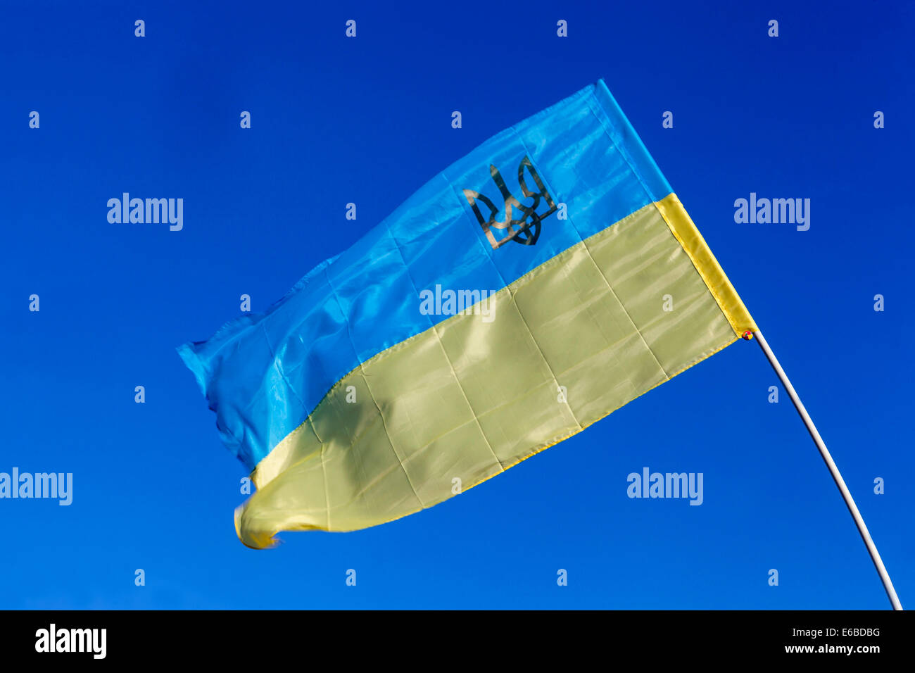 Flag ukraine waving in blue hi-res stock photography and images - Alamy