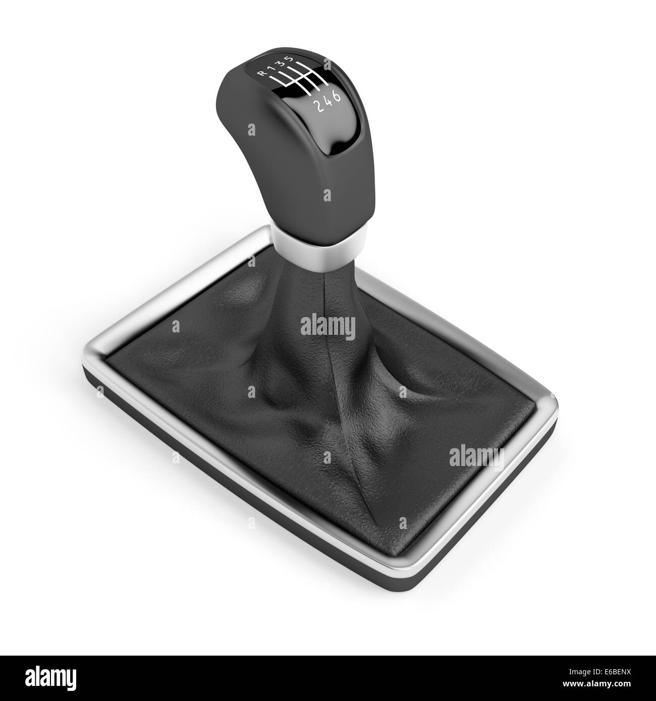 Gear stick on white background Stock Photo - Alamy