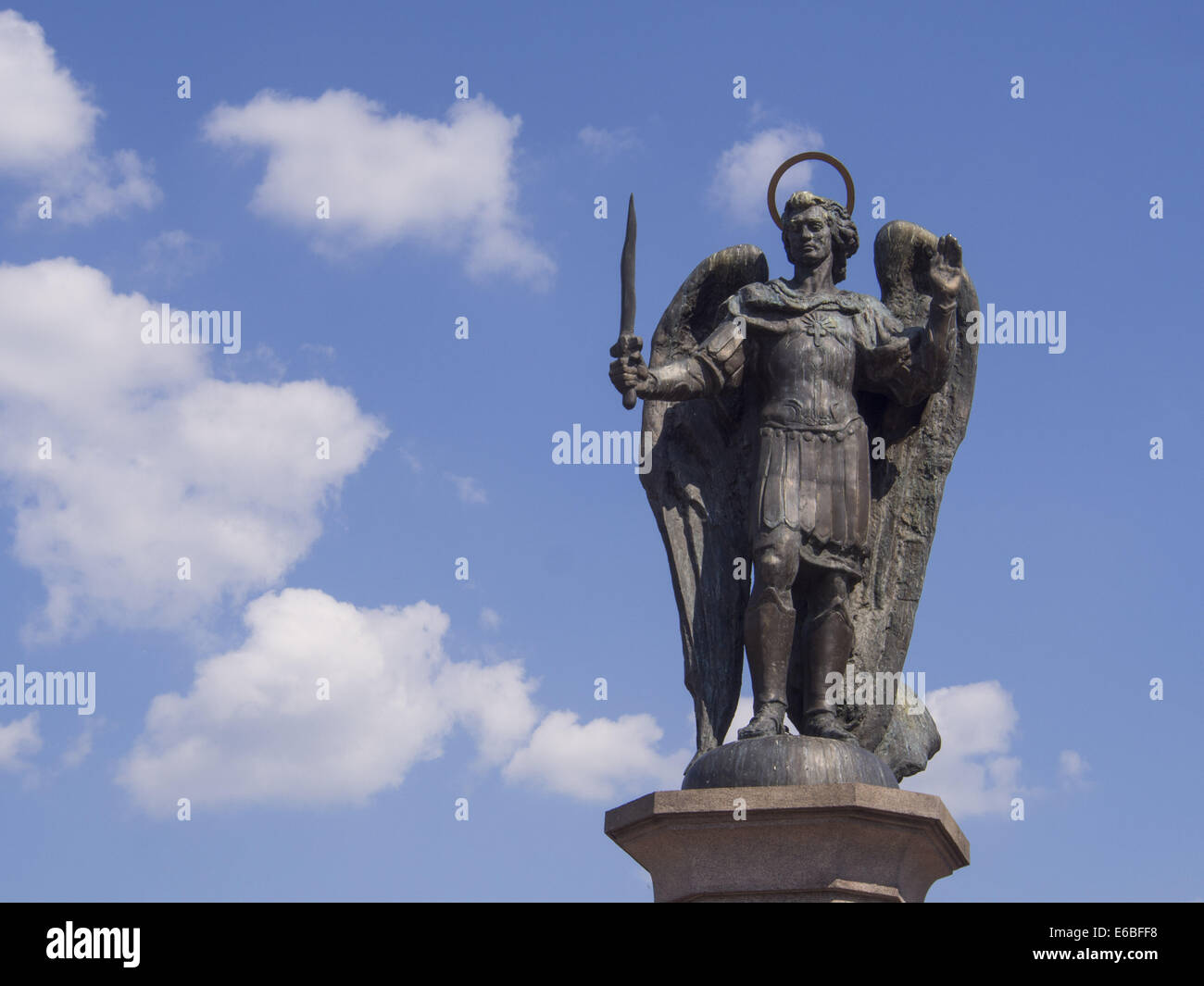 Archangel michael statue in kiev hi-res stock photography and images ...