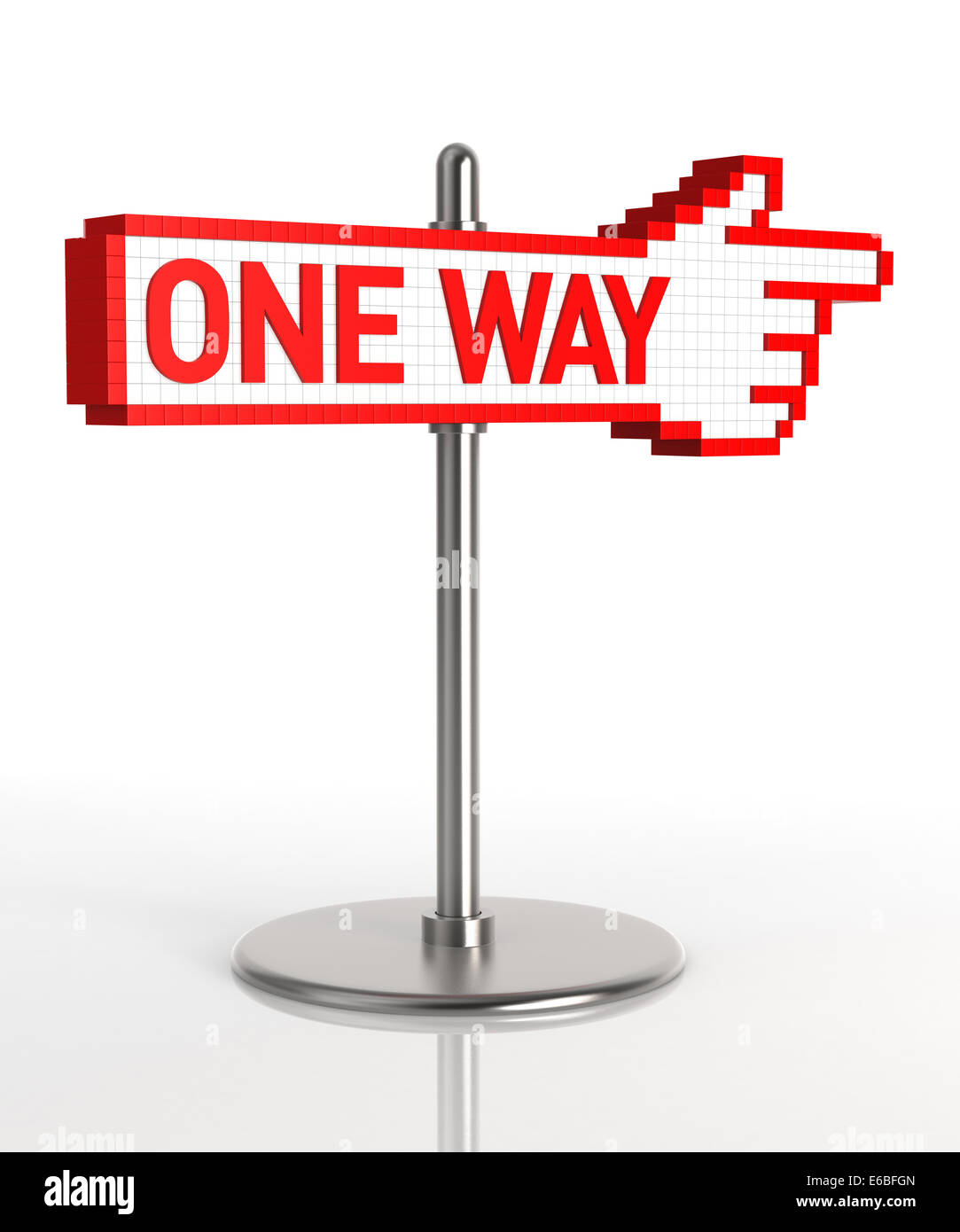 White and black one way sign hi-res stock photography and images - Alamy