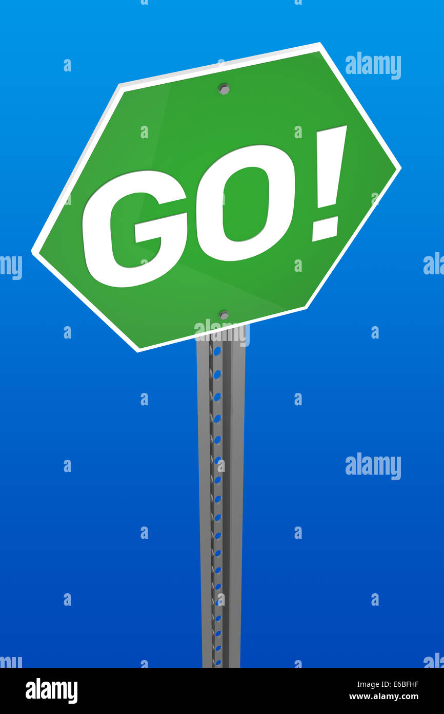 Go sign road hi-res stock photography and images - Alamy