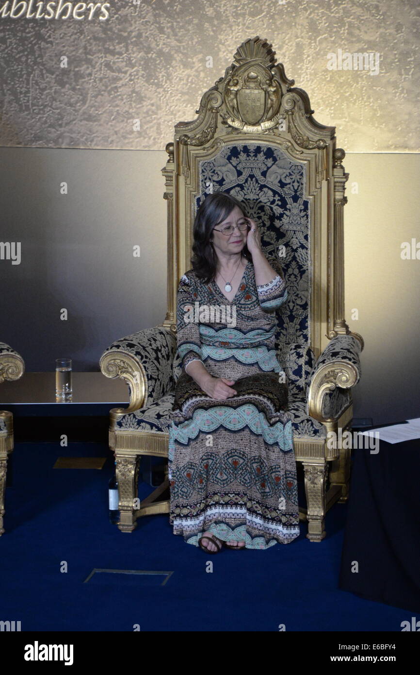 London, UK. 19th Aug, 2014. Robin Hobb pictured as several hundred fans ...
