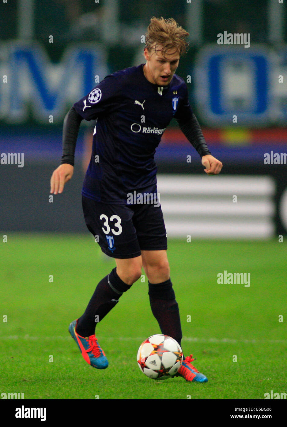 Salzburg, Austria. 19th Aug, 2014. forward Emil Forsberg of Malmo FF ...