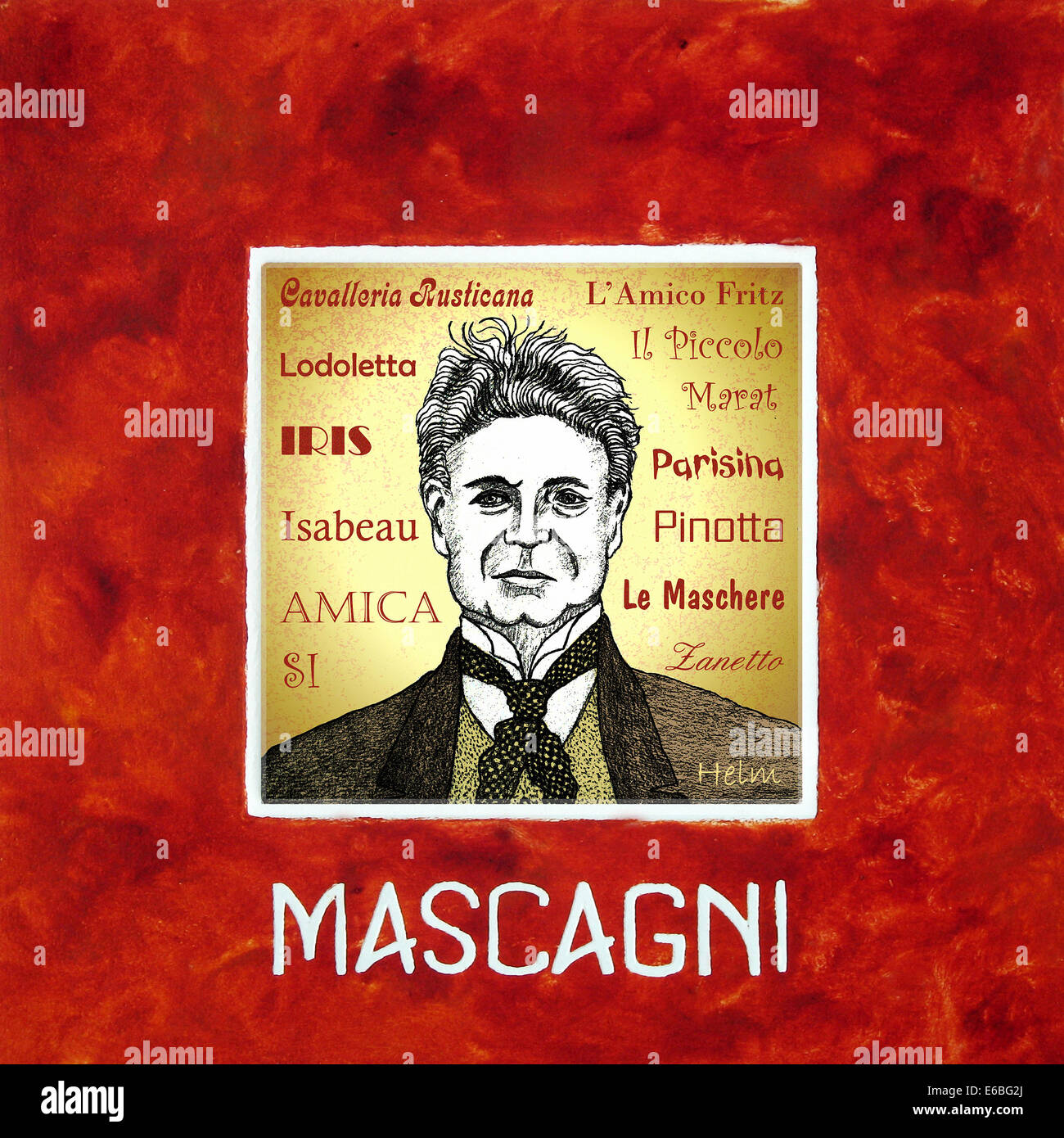 Mascagni portrait, Italian opera composer, 1863 - 1945 Stock Photo - Alamy