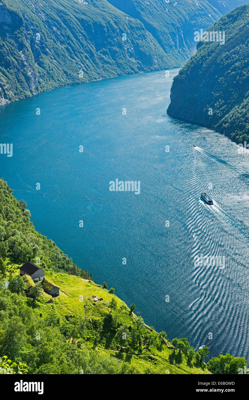 The Skagefla farm in Geirangerfjord, Norway Stock Photo - Alamy