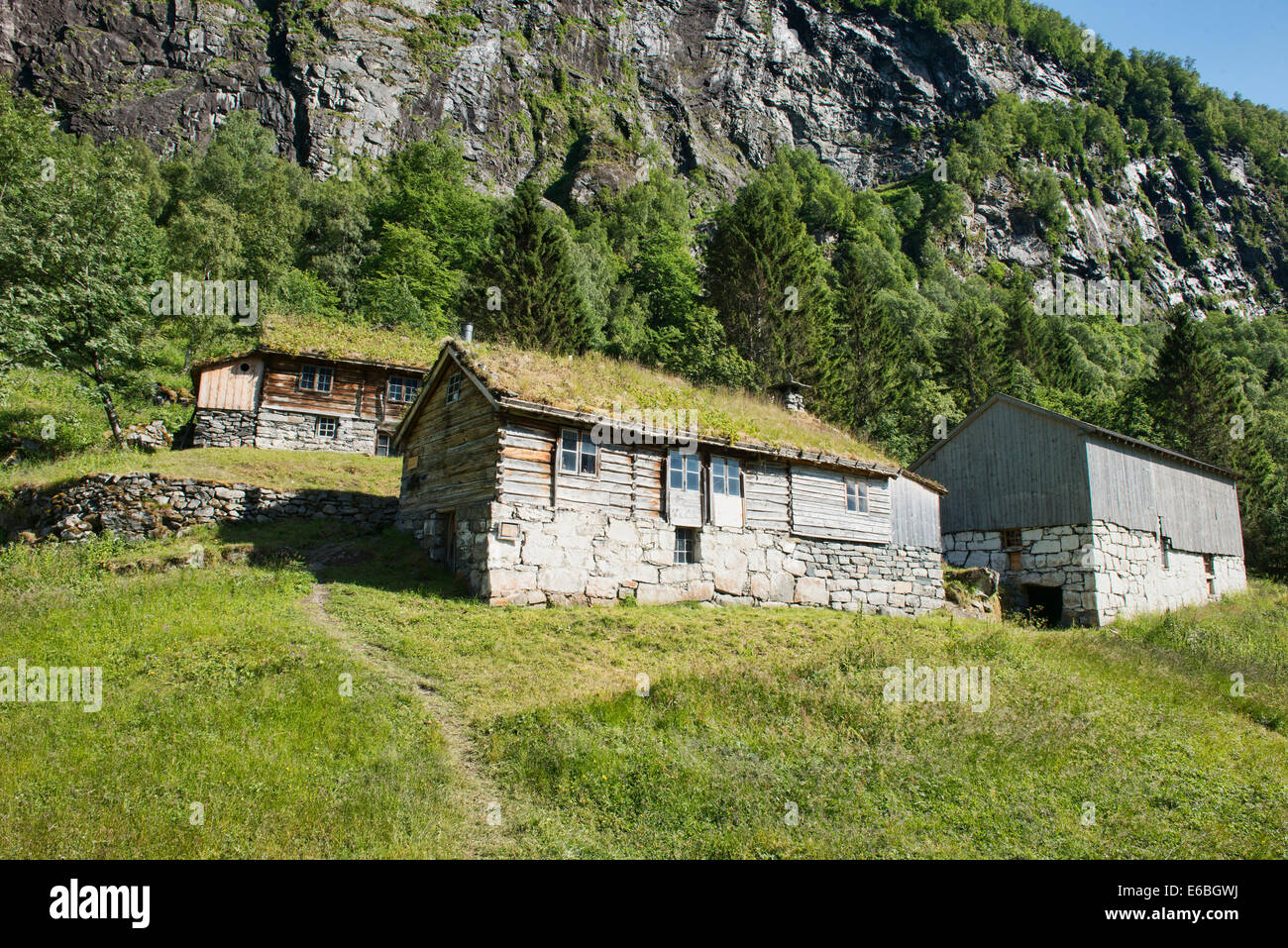 The Skagefla farm in Geirangerfjord, Norway Stock Photo - Alamy