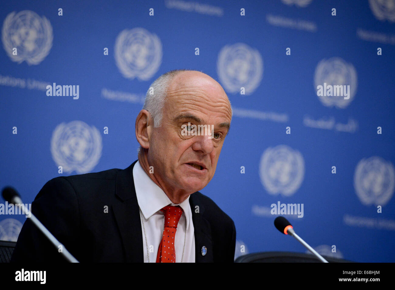 New York, UN headquarters in New York. 19th Aug, 2014. David Nabarro ...