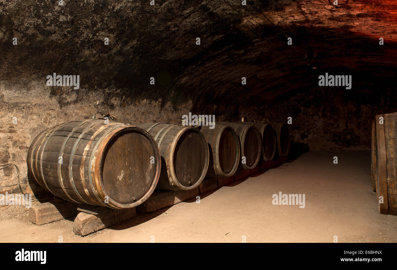 Perspective view wine barrels hi-res stock photography and images - Alamy
