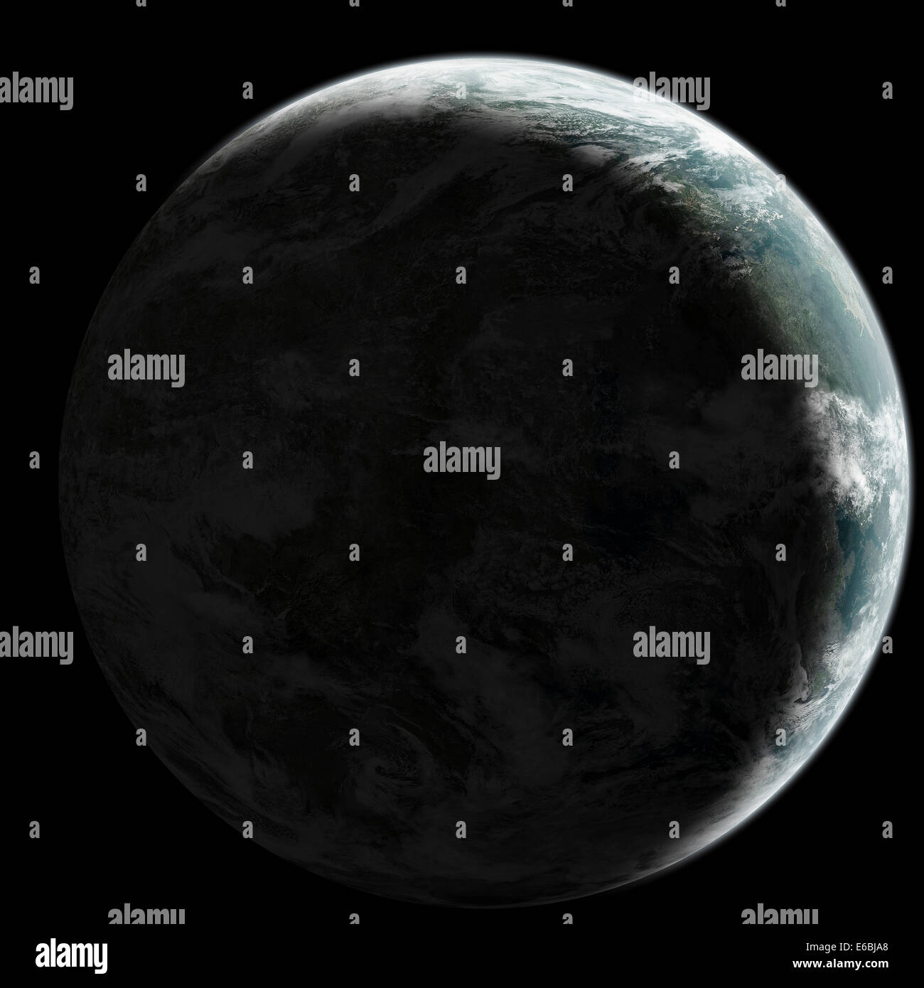Whole planet earth illuminated hi-res stock photography and images - Alamy