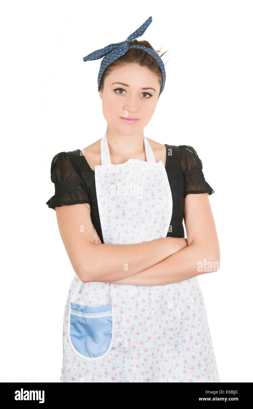 Young beautiful female cleaner Stock Photo - Alamy